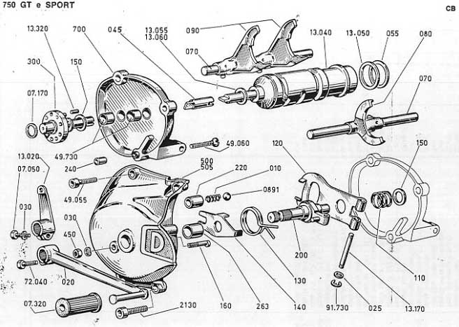 1972-74 750GT and 750 Sport - Parts Manual