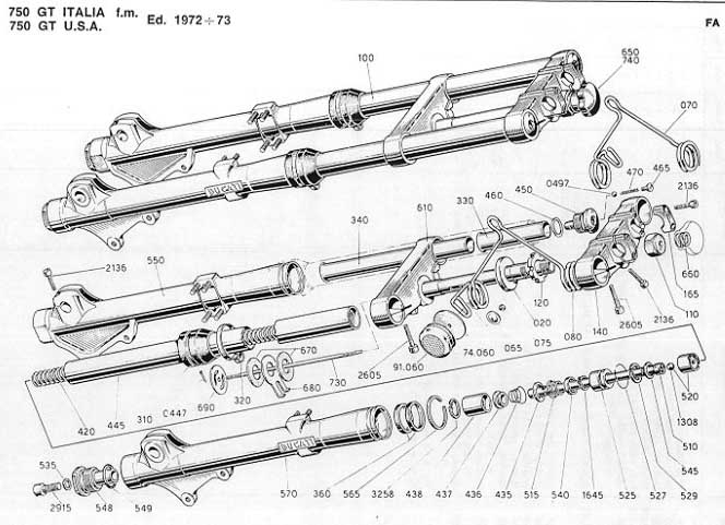 1972-74 750GT and 750 Sport - Parts Manual