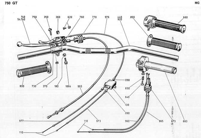 1972-74 750GT and 750 Sport - Parts Manual